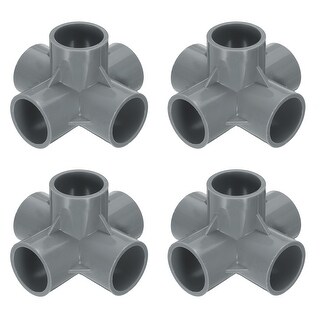 Fitting 3/4" 5 Ways Connector Furniture Build Grade Pipe Coupling, Grey - Bed Bath & Beyond ...